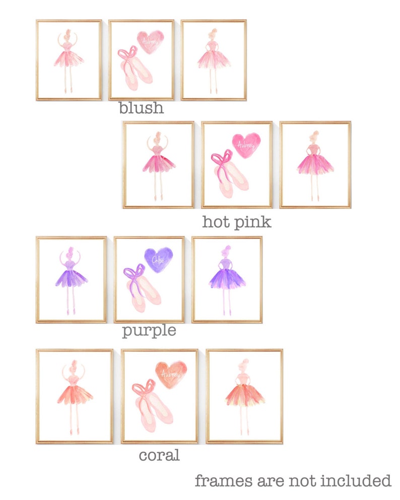 Ballerina Nursery Decor Set of 3 Ballerina Prints Girls - Etsy
