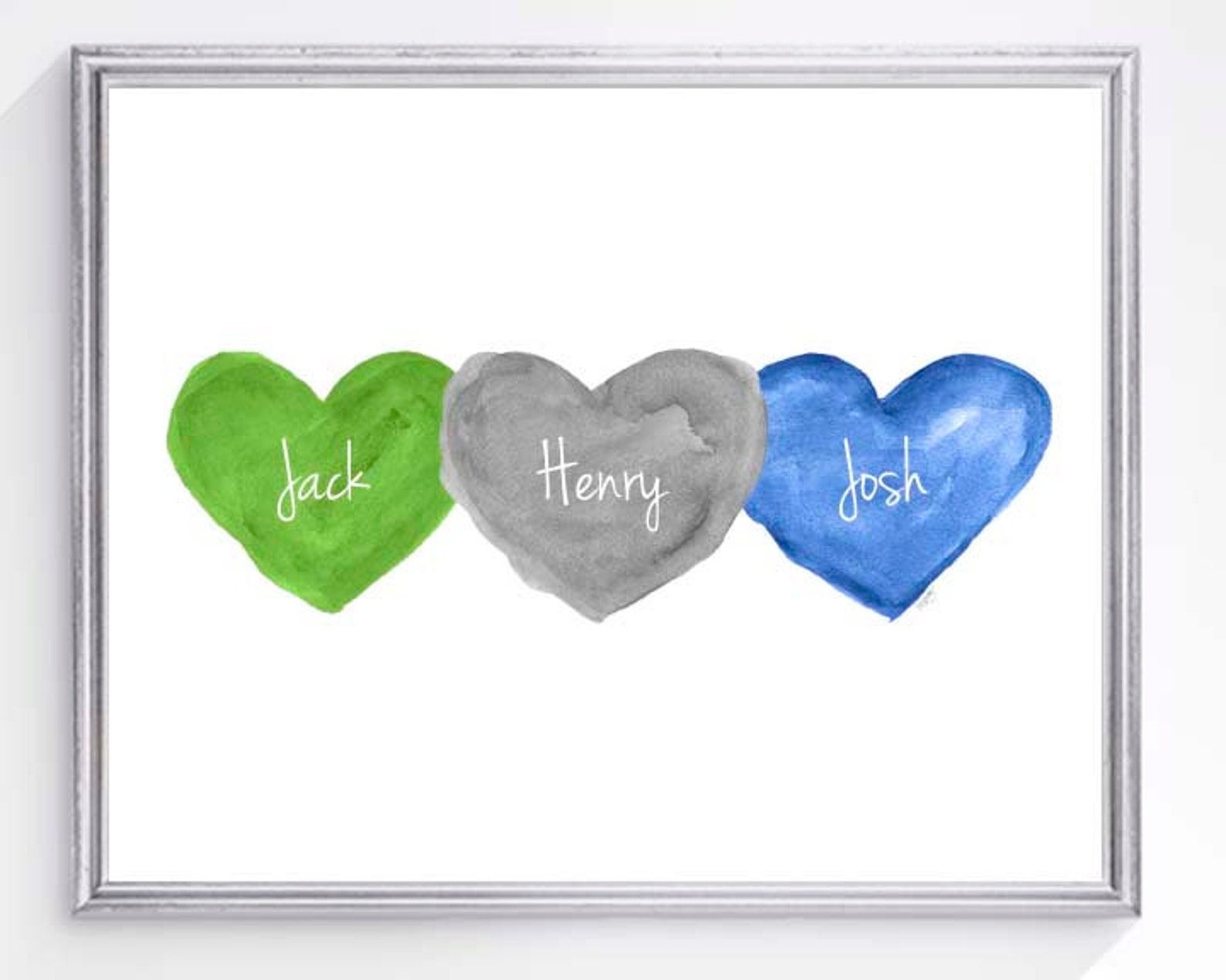 Triplets Gift Triplets Nursery Art Gift for 3 Babies - Etsy