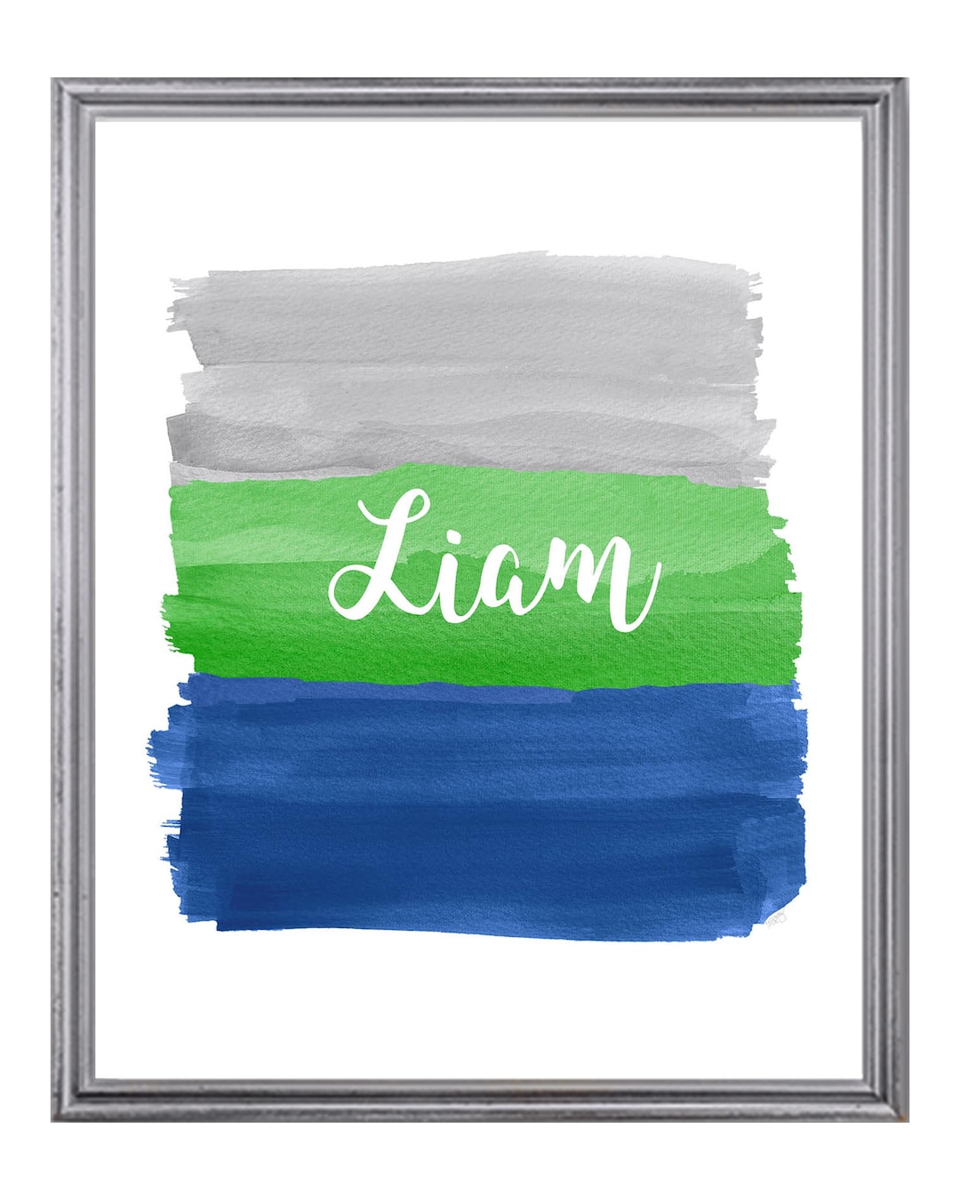 Personalized Blue & Green Name Art for Boys -perfect for Playroom and ...