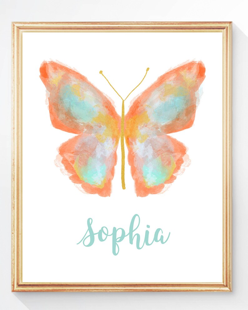 Tween Inspirational Prints Set of 3 Coral and Aqua Wall | Etsy