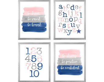 Blush and Navy - Etsy