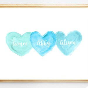 Triplets Gift, Triplets Nursery Art, Gift for 3 Babies, Triplets ...