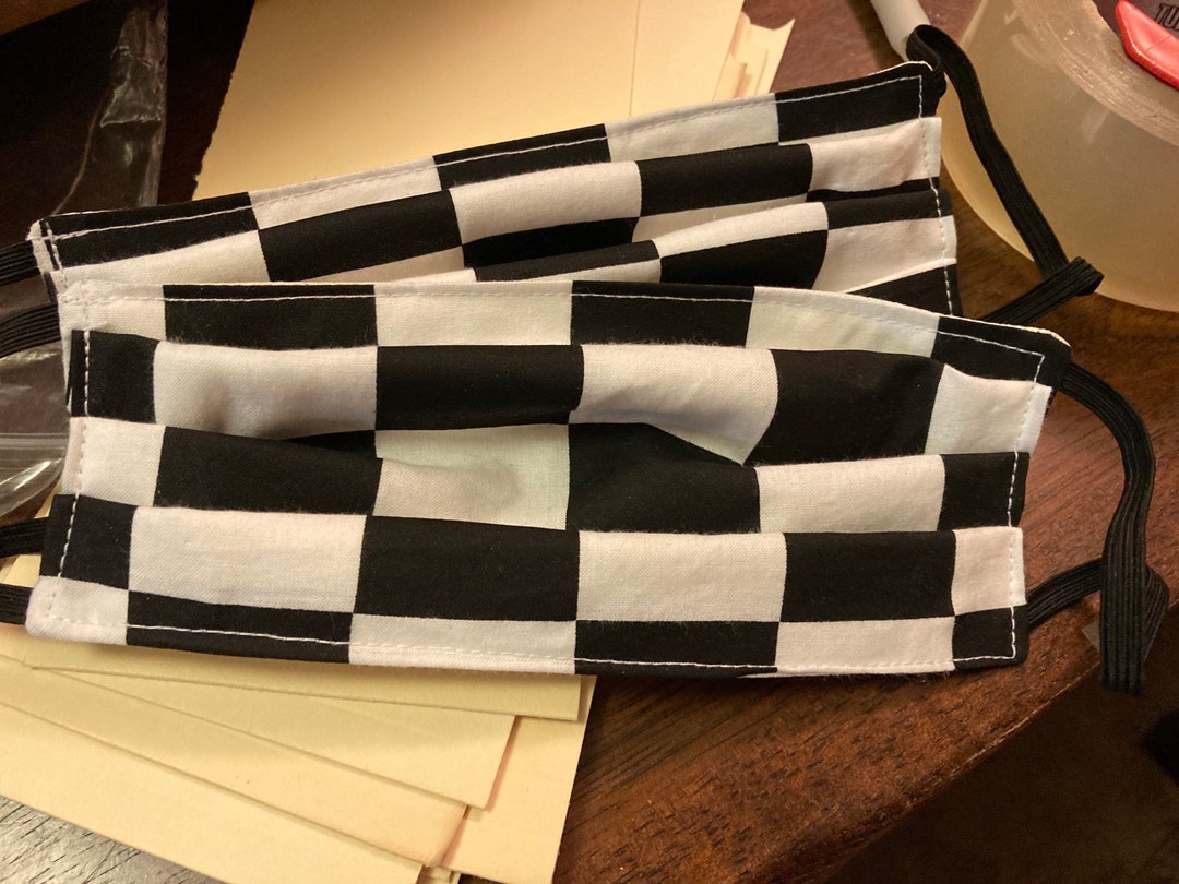 Checkered Racing Flag Handmade Face Masks - Etsy