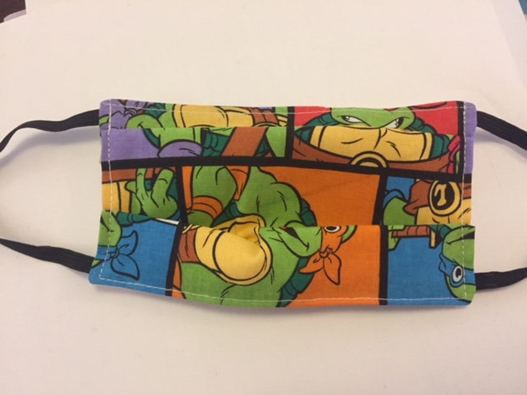 Kids Teenage Mutant Ninja Turtle Handmade Face Mask - Etsy