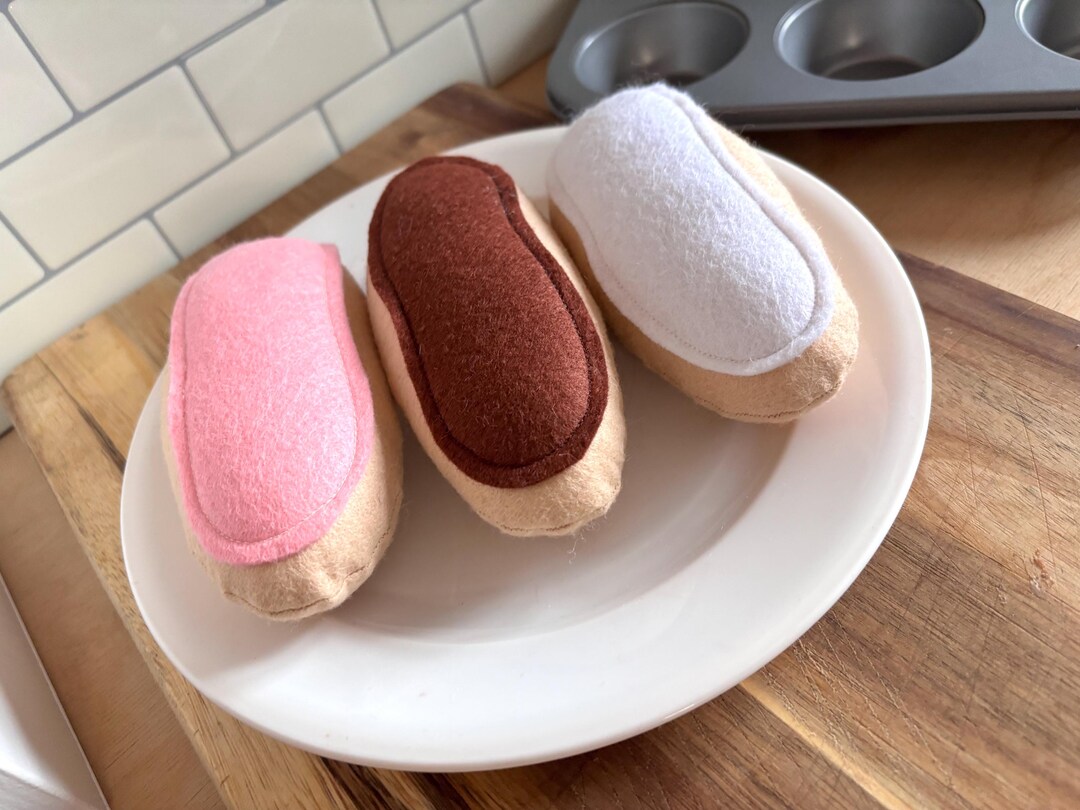 Set of Three Pretend Play Felt Food Iced Buns - Etsy