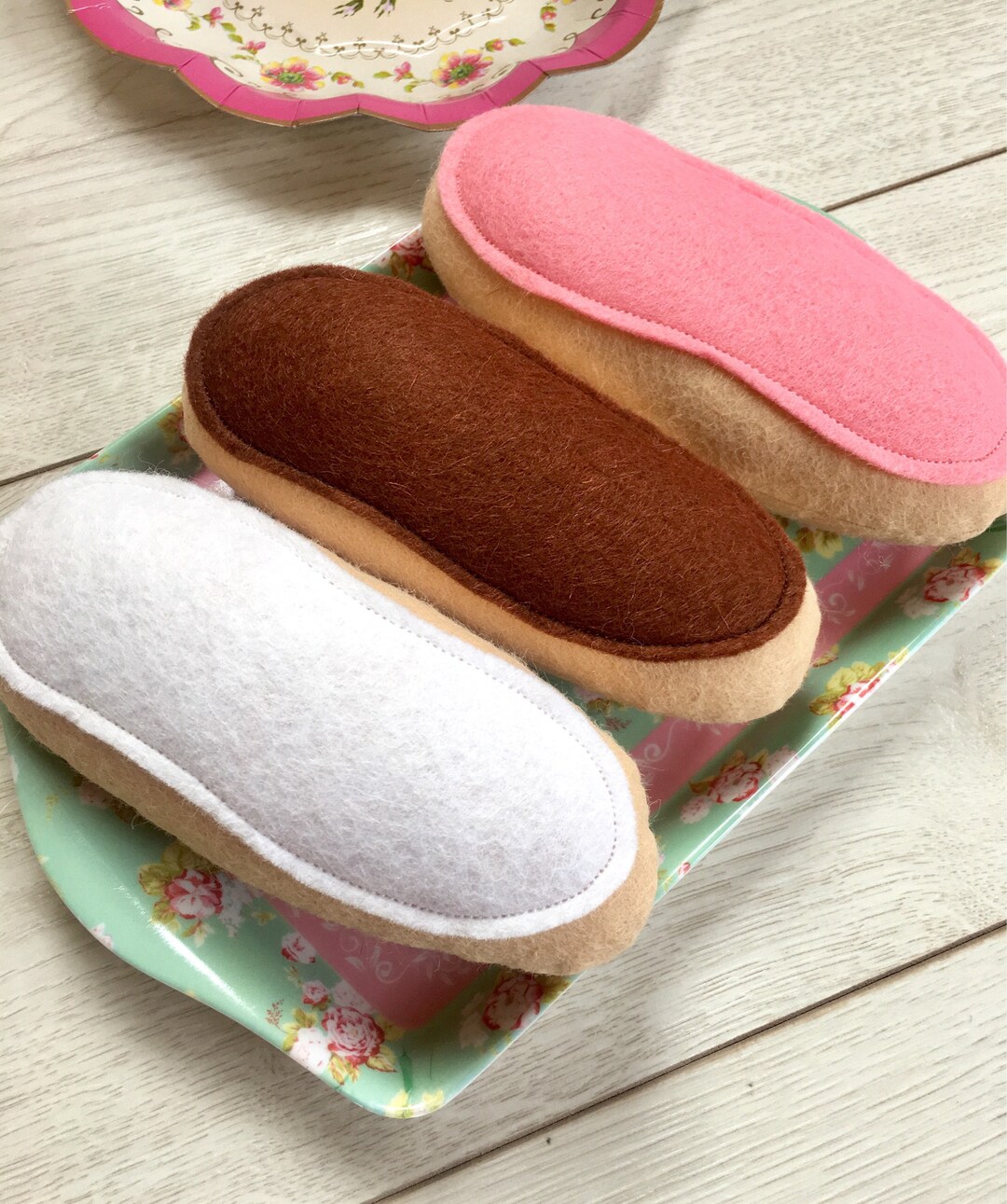 Set of Three Pretend Play Felt Food Iced Buns - Etsy