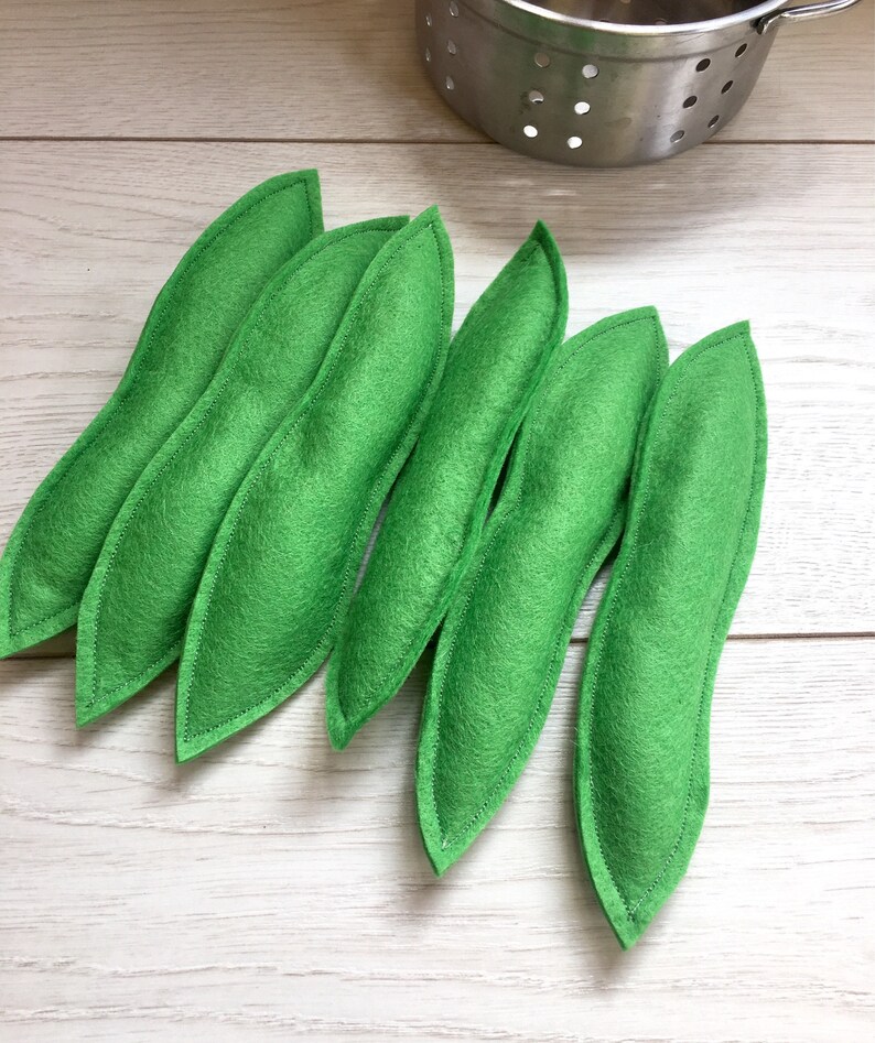 Pretend Play Felt Food Vegetable Runner Beans - Etsy