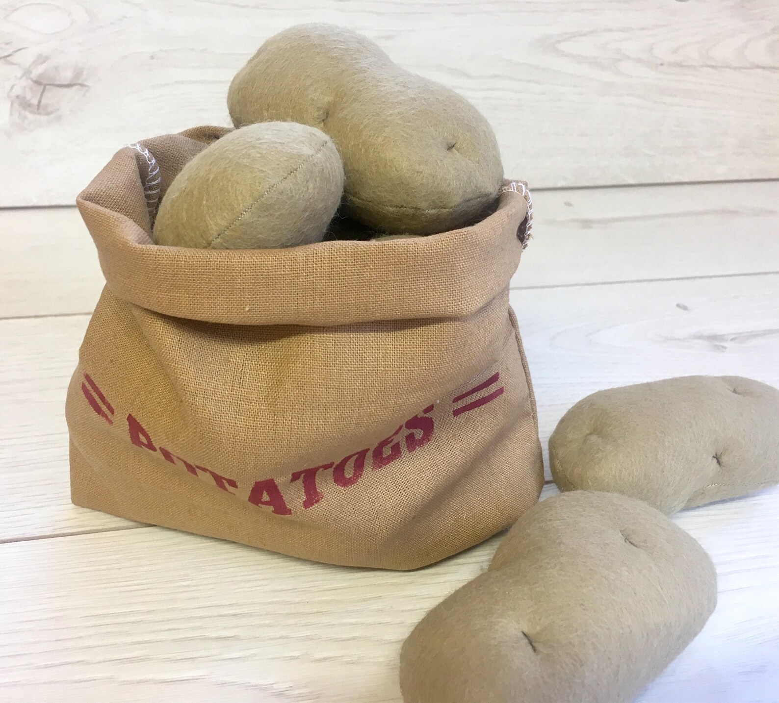 Pretend Play Felt Food Potatoes Small / Large / as a Set - Etsy