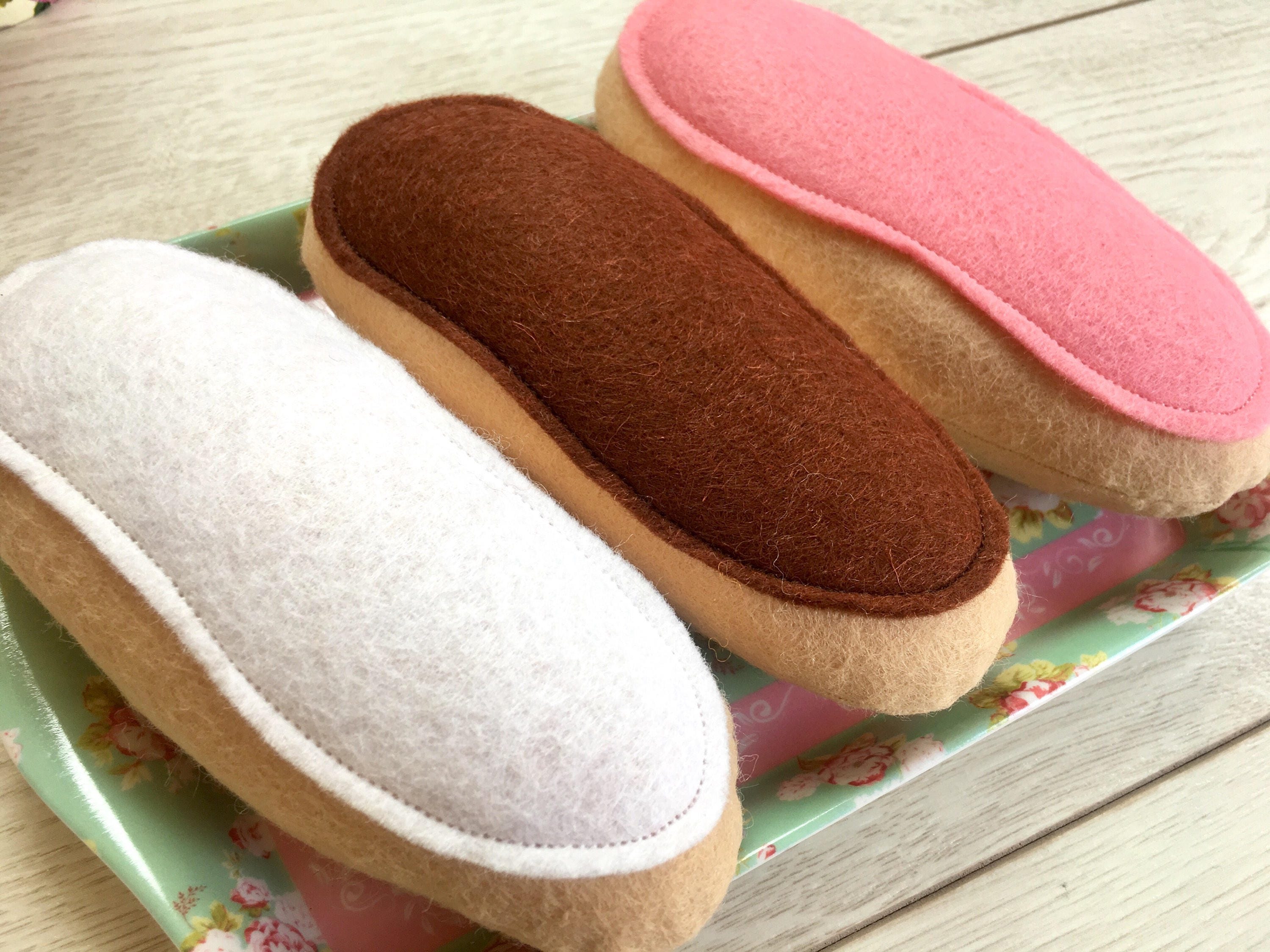 Set of Three Pretend Play Felt Food Iced Buns - Etsy