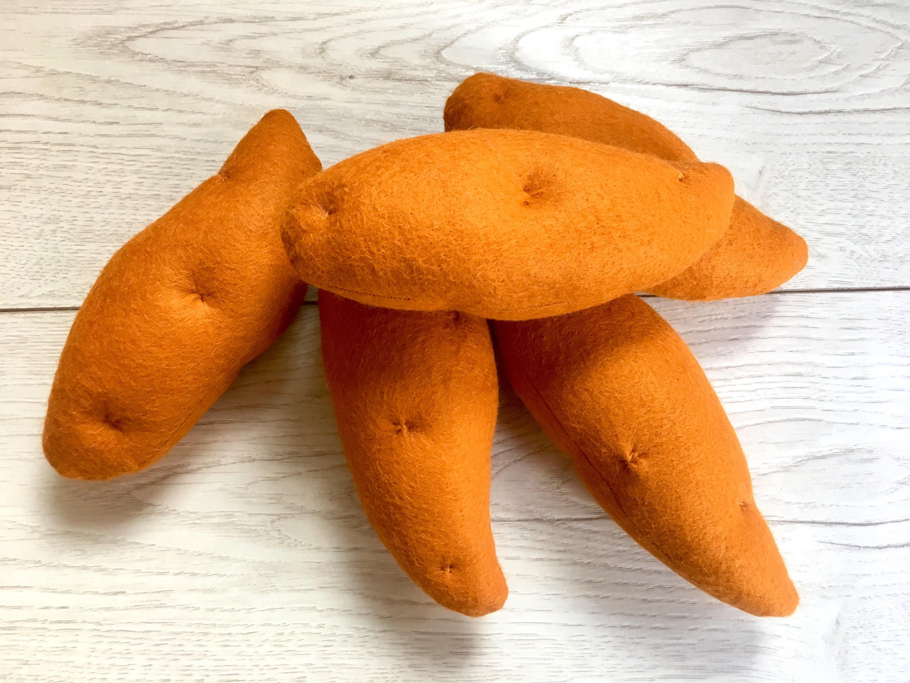 Pretend Play Felt Food Sweet Potatoes Individual or as a Set - Etsy
