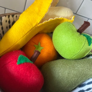 Pretend Play Felt Food Fruit Collection With Mini Jute Shopping Bag - Etsy