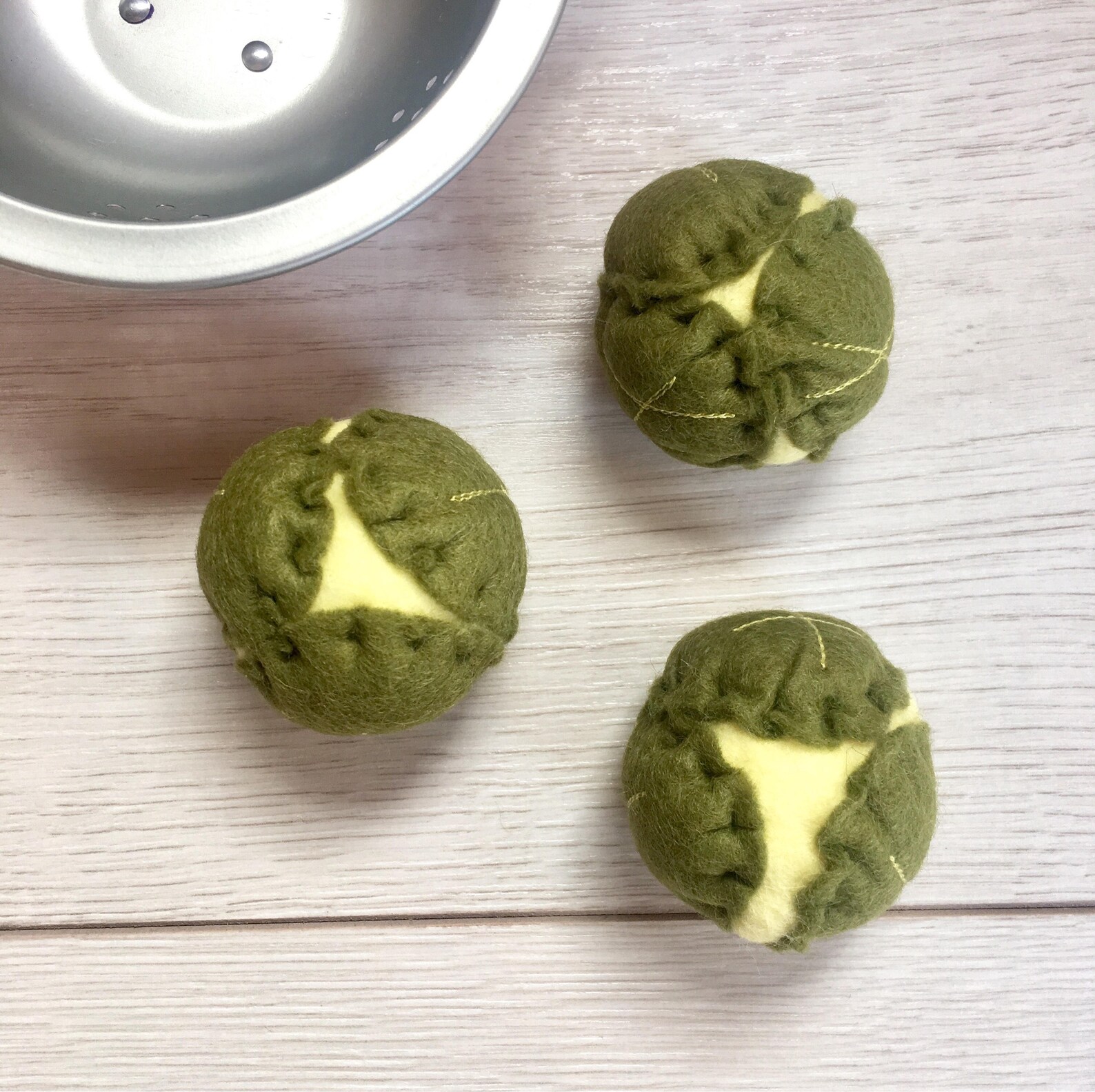 Pretend Play Felt Food Brussel Sprouts - Set of Three - Etsy
