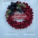 Buffalo Plaid Red and Black Farmhouse Burlap Merry Christmas - Etsy