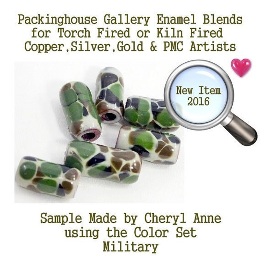 Military Camouflage, Enamel Frit, Glass Frit, for Copper, Gold, Silver ...