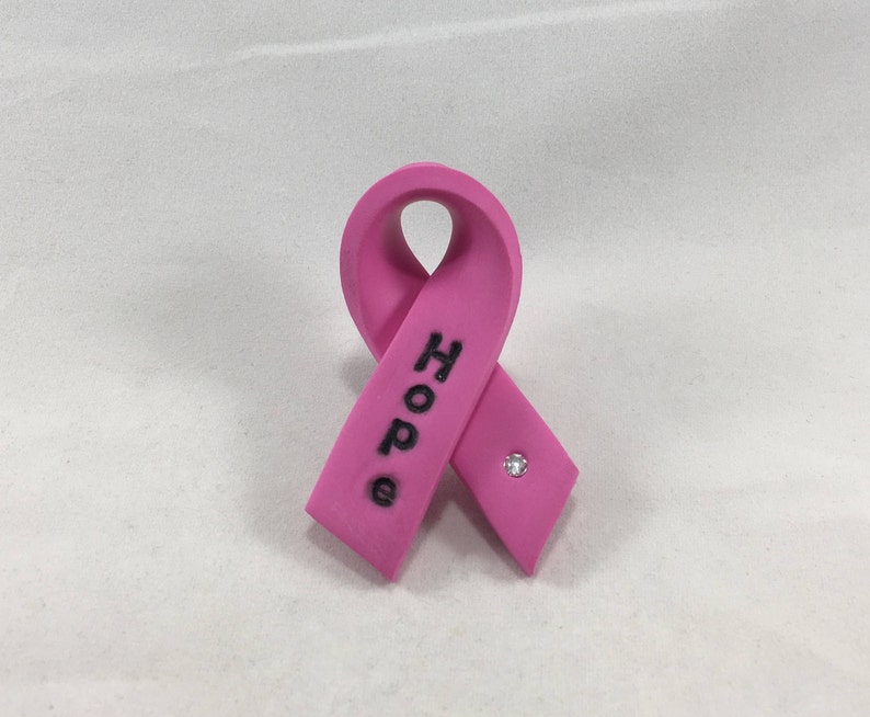 Cancer Ribbon Pin Breast Cancer Hope Handmade | Etsy