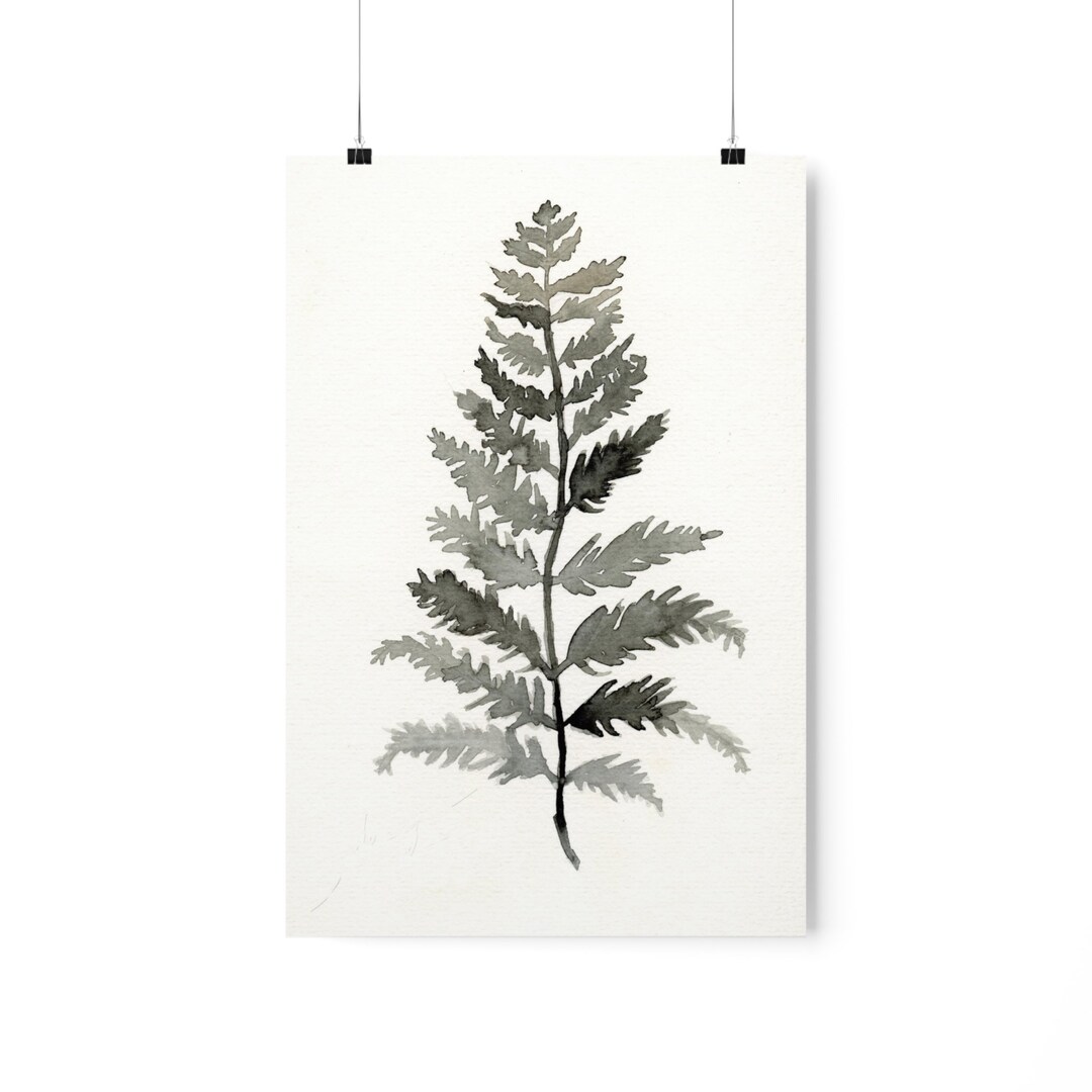 Minimalist Modern Contemporary Leaf Fern Print Art Fern Leaf - Etsy