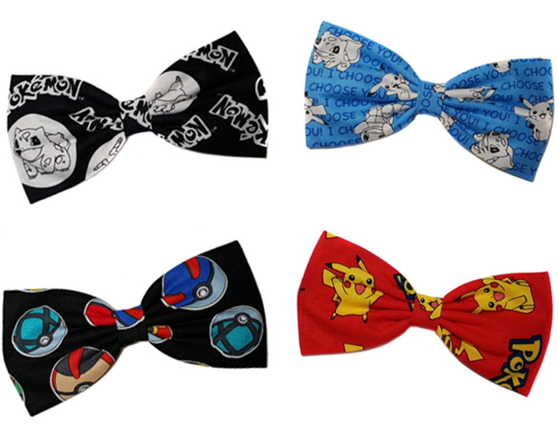 Pokemon Hair Bow Pikachu Hair Bow Pokemon Houses Hair Bow | Etsy