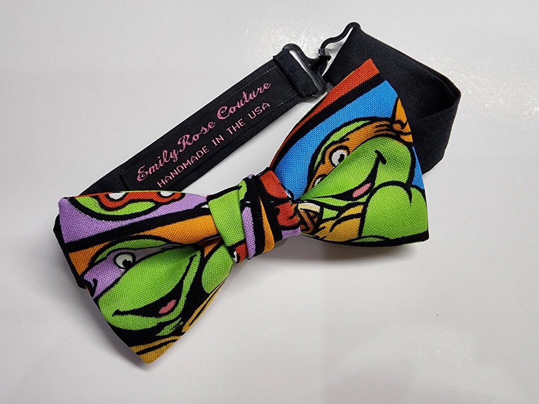 TMNT Bow Tie- Ninja Turtles Bow Tie- Kid Show and Game- Pre Tied ...