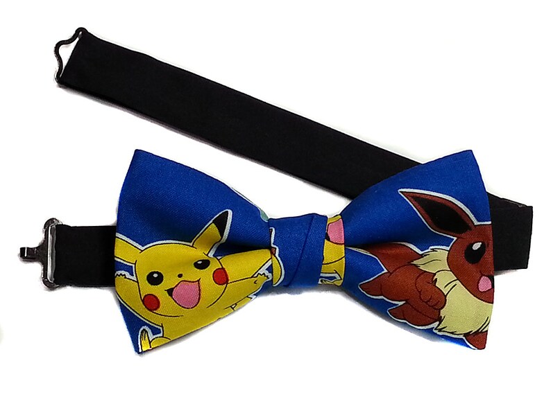 Pokemon Characters Bow Tie- Pikachu Bow Tie- Meowth Bow Tie- Adjustable ...