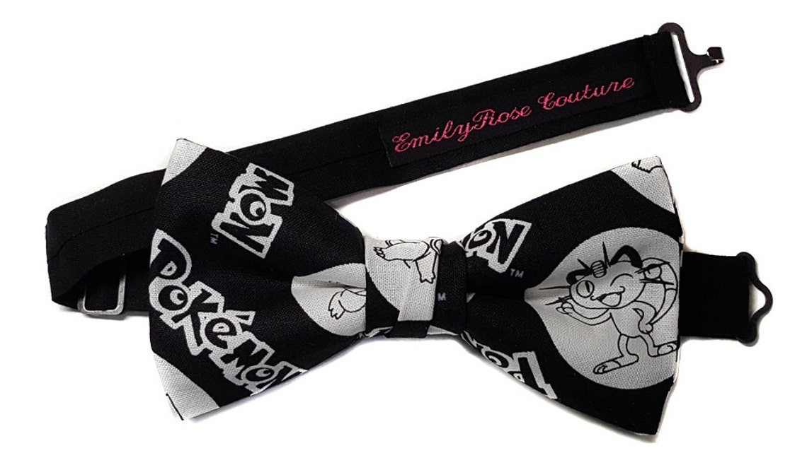 Pokemon Characters Bow Tie Pikachu Bow Tie Meowth Bow Tie | Etsy
