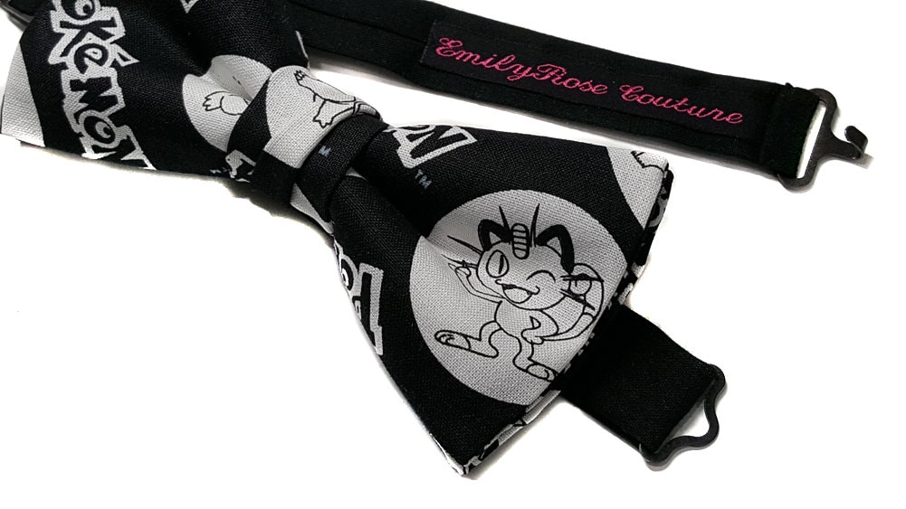 Pokemon Characters Bow Tie- Pikachu Bow Tie- Meowth Bow Tie- Adjustable ...