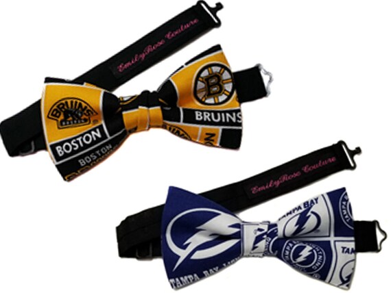 Tampa Lightning Bow Tie Boston Bruins Bow Tie Hockey Bow - Etsy