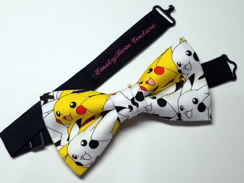 Pikachu Bow Tie Pikachu Halloween Bow Tie Pokemon Pre Tied | Etsy