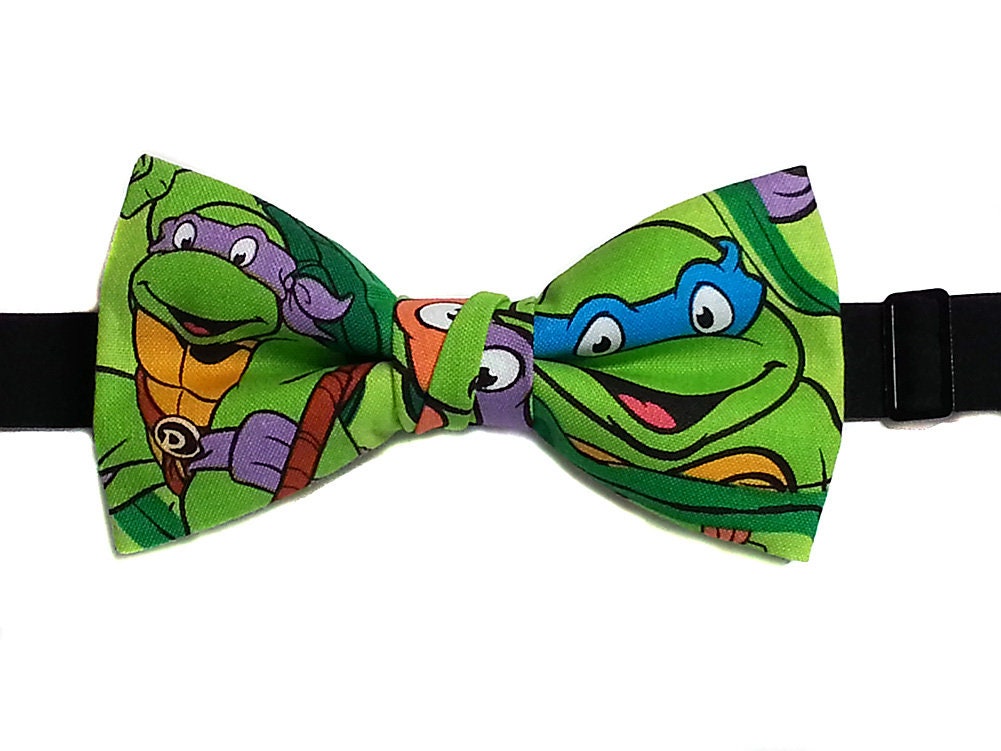 TMNT Bow Tie- Ninja Turtles Bow Tie- Kid Show and Game- Pre Tied ...