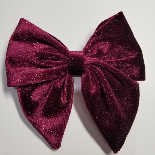 Burgundy Cheer Bow - Etsy