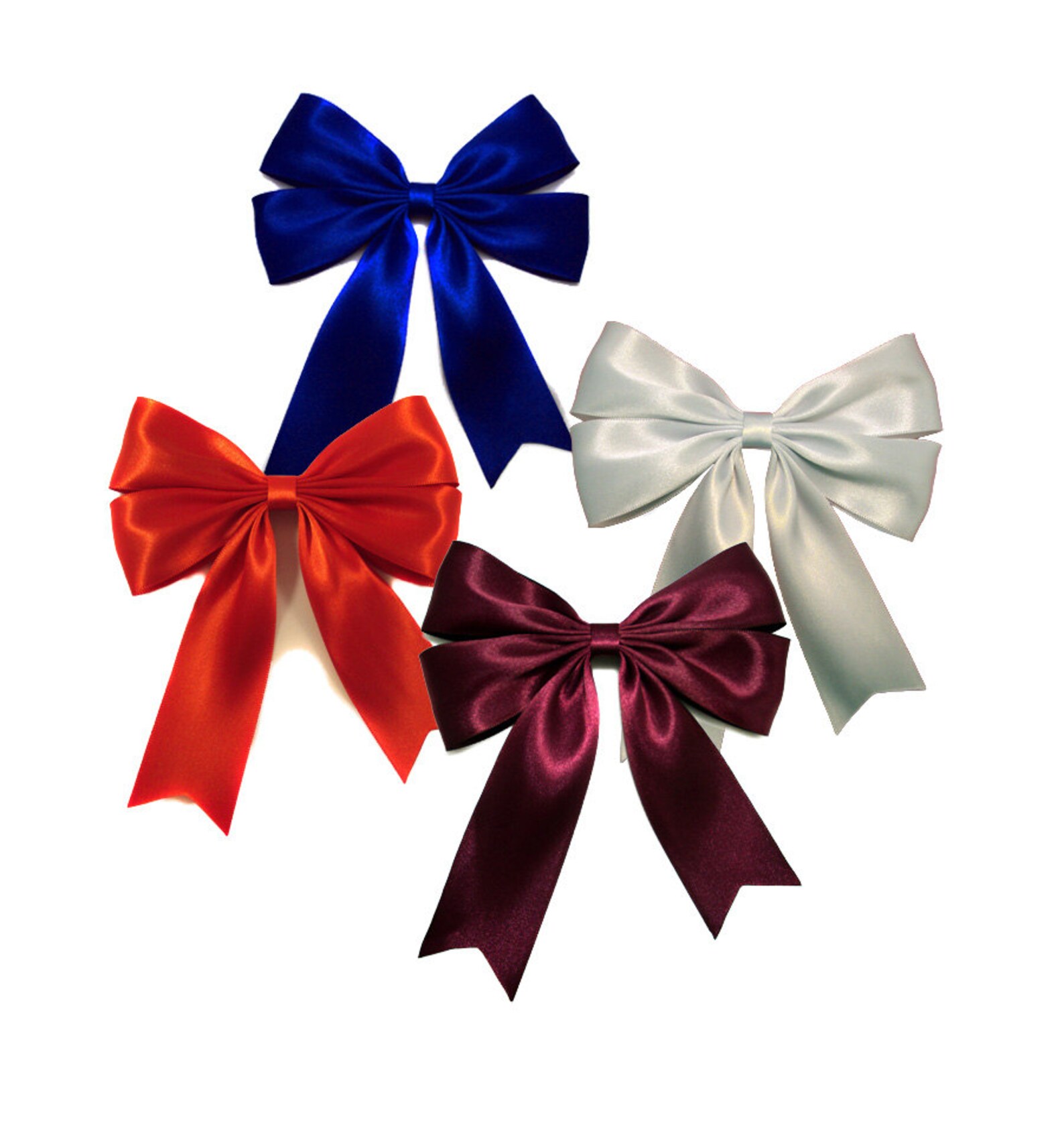 Satin Cheer Bows Ribbon Cheer Hair Bows Cheer Bows for | Etsy