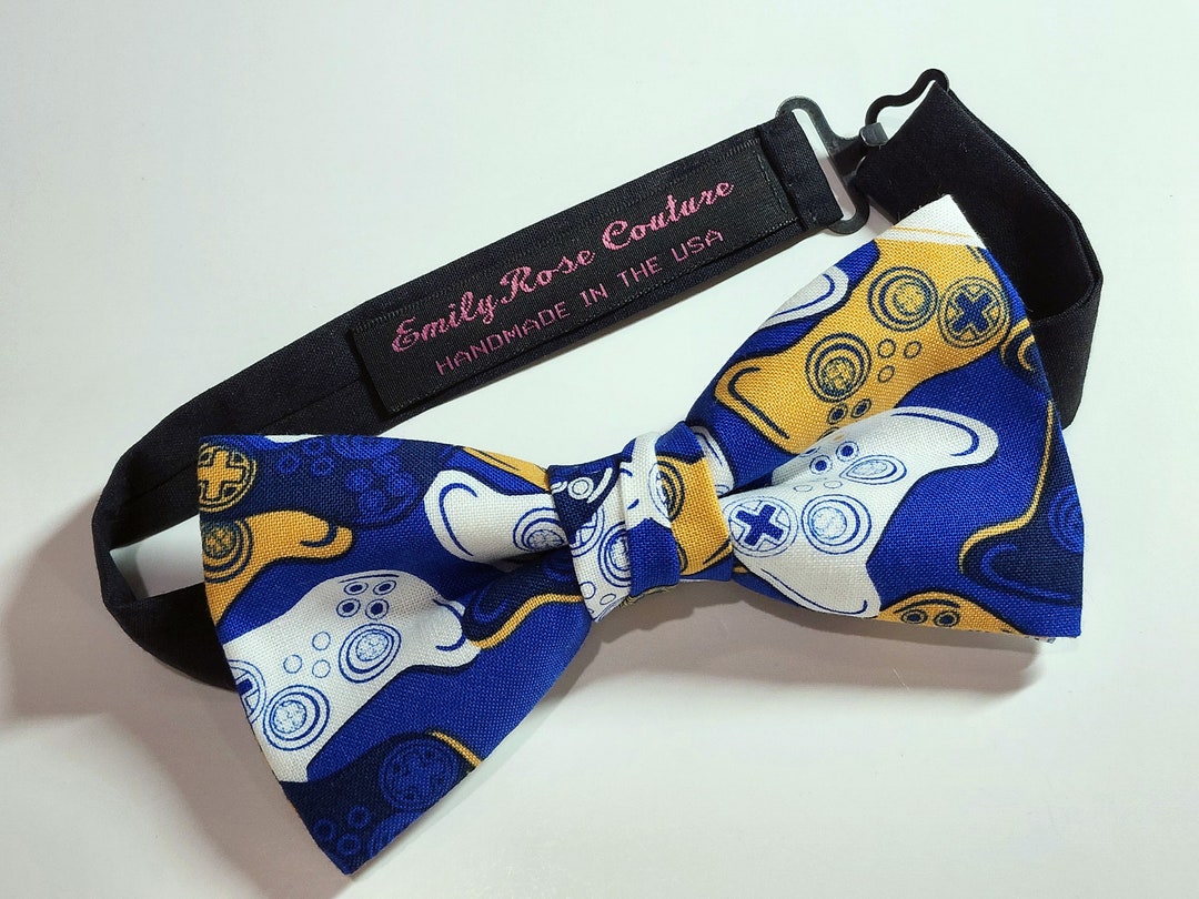 Gaming Bow Tie- Game Controller Bow Tie- Pre-tied- Self Tied Look ...