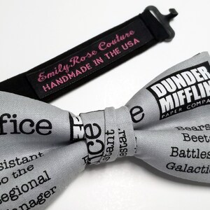 The Office Bow Tie- Dunder Mifflin Bow Tie- TV Show Pre Tied Bow Tie ...