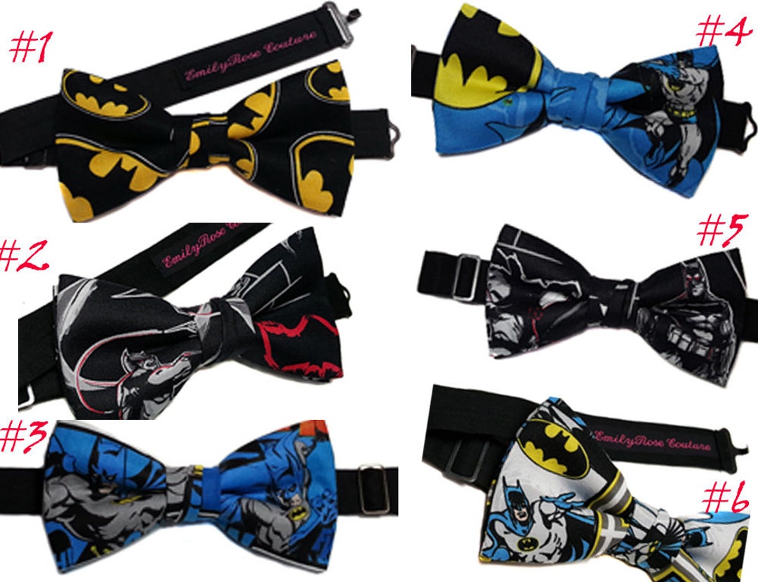 Batman Bow Tie- Classic Batman Bow Tie- Super Heroes Bow Tie ...