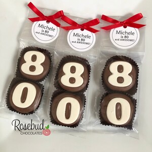 8 Sets #80 Chocolate Covered Oreo Cookies 80th Birthday Party Favors ...