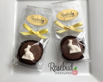 12 BUNNY RABBIT Chocolate Covered Oreo Cookie Party Favors | Etsy