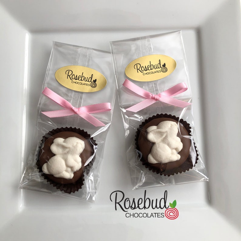 12 BUNNY RABBIT Chocolate Covered Oreo Cookie Favors Easter - Etsy