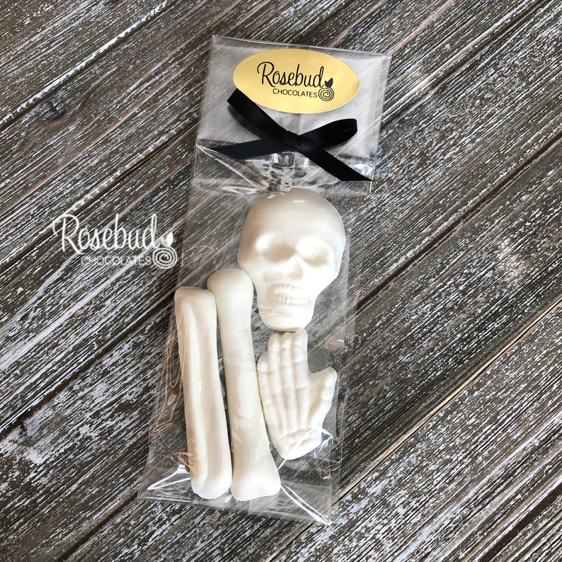 8 BAG of BONES Chocolate Skeleton Candy Party Favors Halloween - Etsy