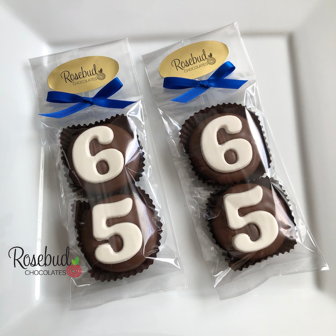 8 Sets #65 Chocolate Covered Oreo Cookie Candy Party Favors Number ...