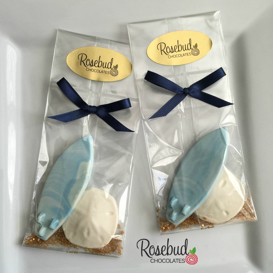 12 SURFBOARD SAND DOLLAR Chocolate Candy Party Favors Beach | Etsy