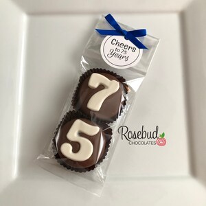 8 Sets #75 Chocolate Covered Oreo Cookies CHEERS to 75 Years TAGS 75th ...