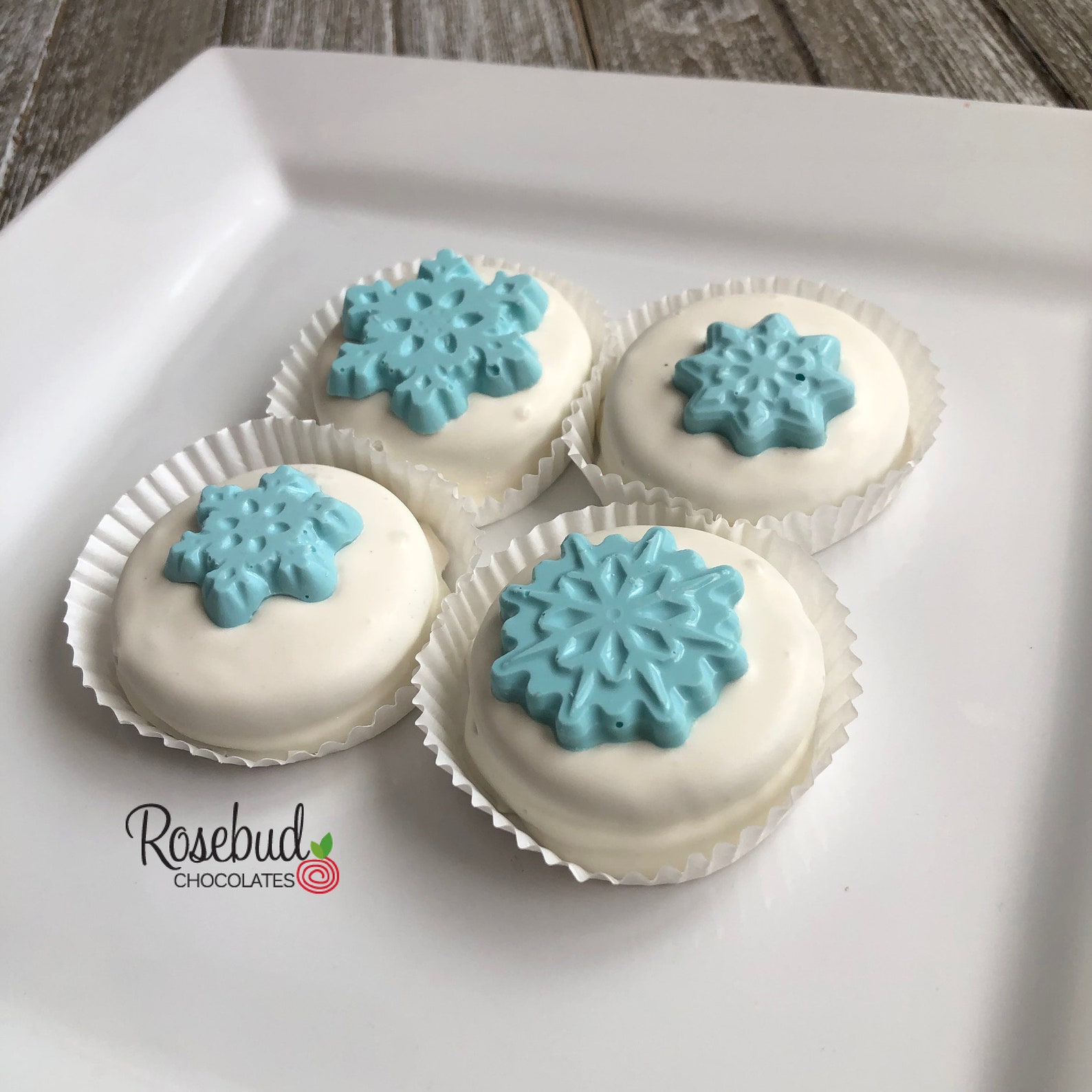 12 SNOWFLAKE Chocolate Covered Oreo Cookie Christmas Holiday - Etsy