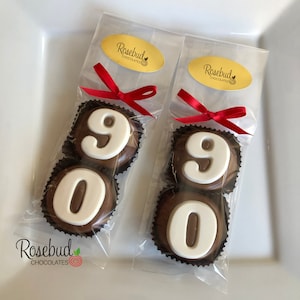 8 Sets #90 Chocolate Covered Oreo Cookie Candy Party Favors Number 90th ...