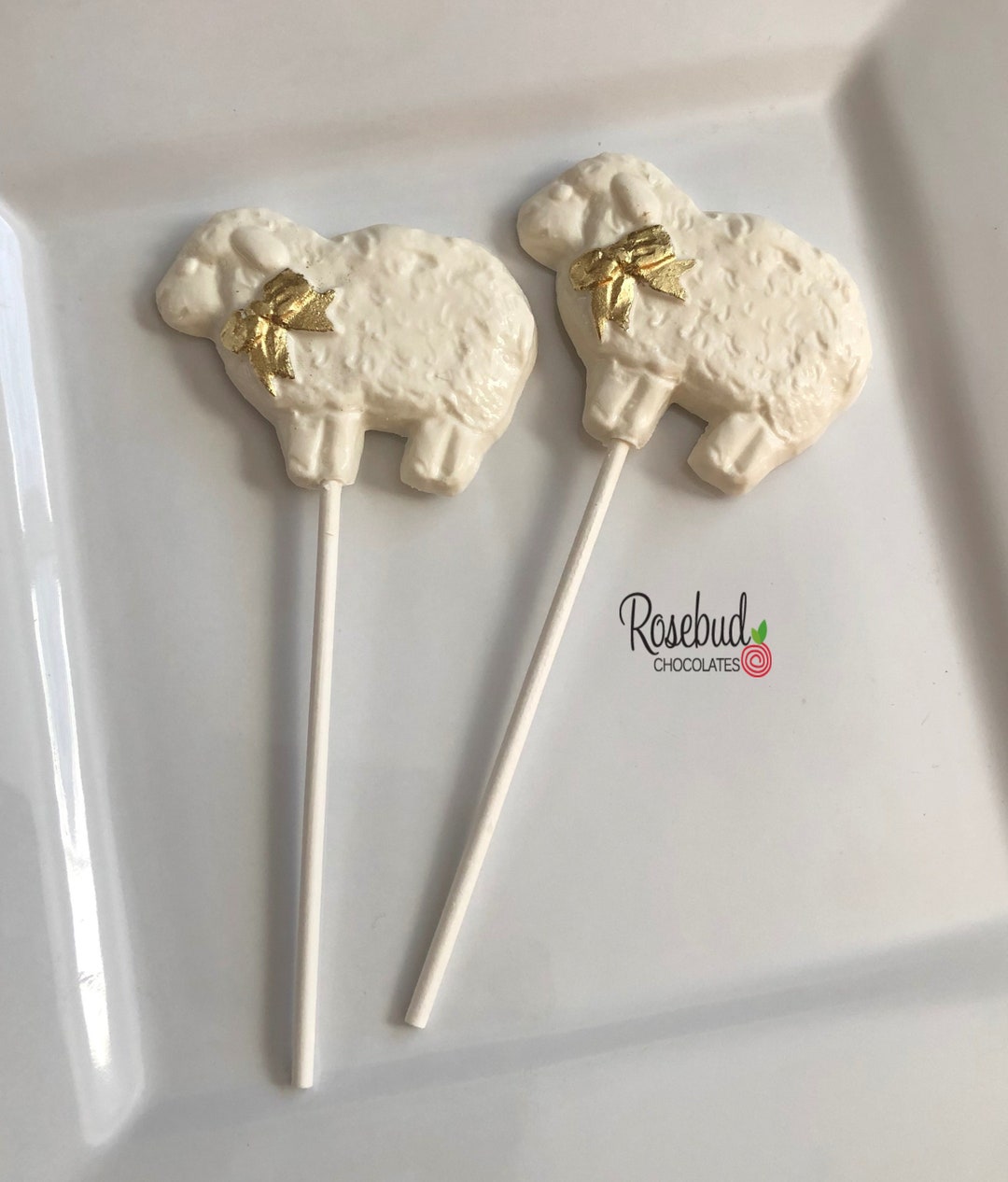 12 SHEEP Large Chocolate Lollipops Animal Farm Barnyard Birthday Party ...