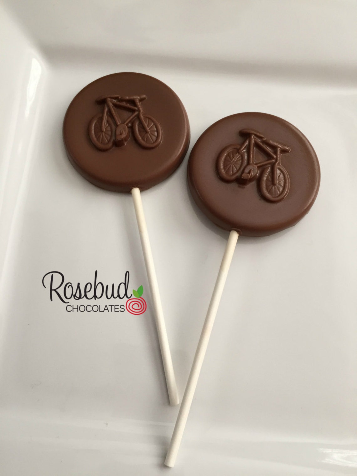 12 BICYCLE Chocolate Lollipop Candy Favors Bike Cyclist | Etsy