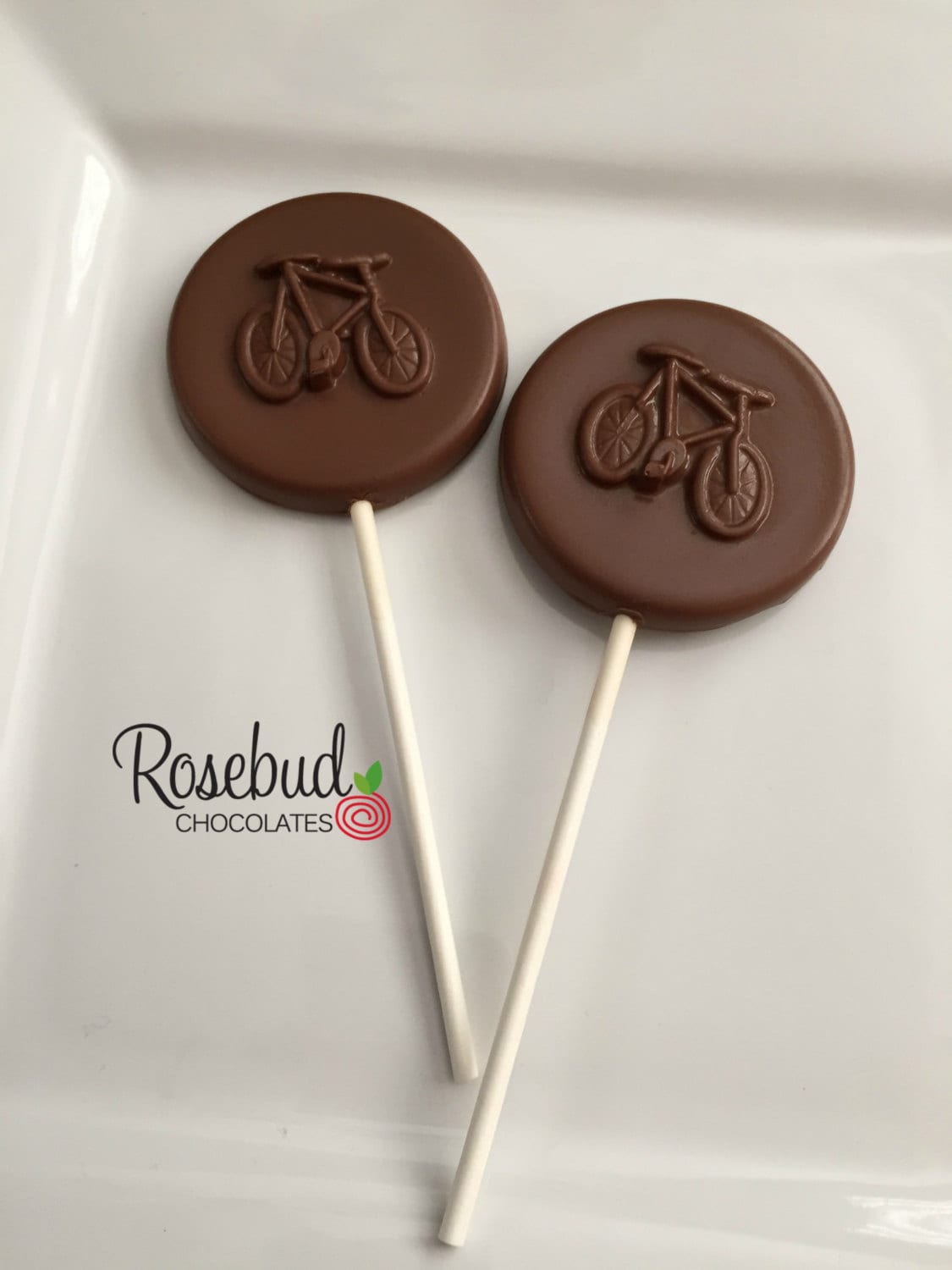 12 BICYCLE Chocolate Lollipop Candy Favors Bike Cyclist | Etsy