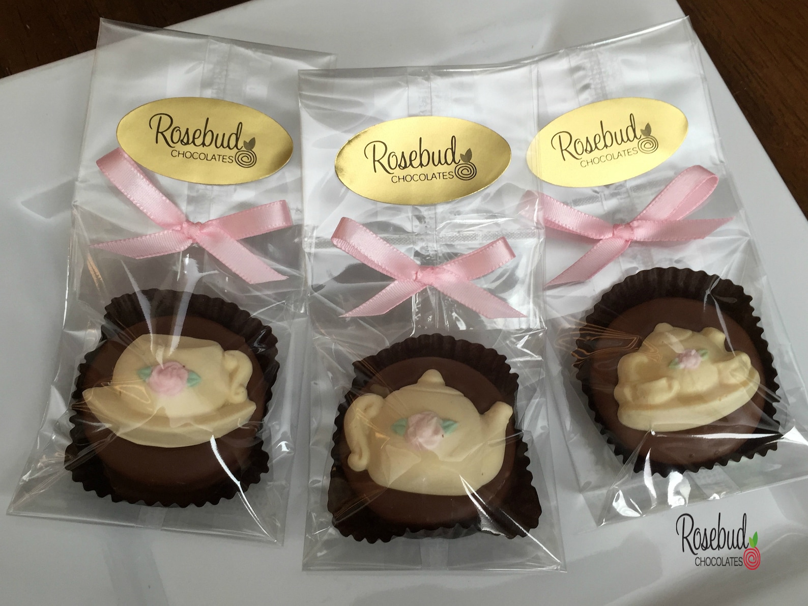 12 TEA SET Teapot Teacup Chocolate Covered Oreo Cookie Favors Rose ...