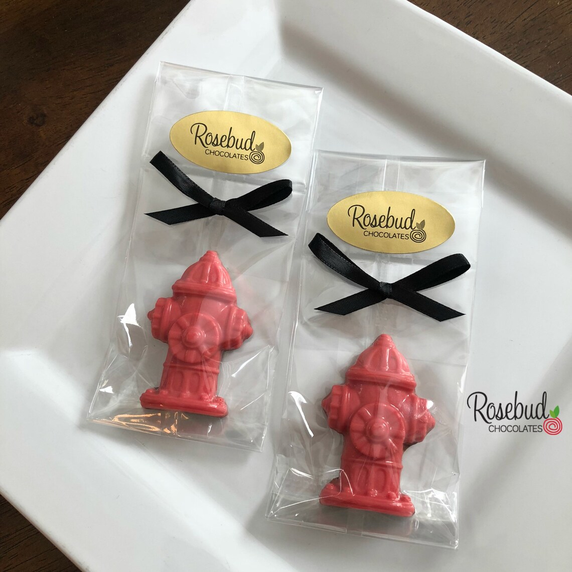 12 FIRE HYDRANT Chocolate Candy Party Favors Fire Dept Theme Birthday ...