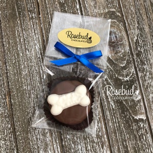 12 DOG BONE Chocolate Covered Oreo Cookie Pet Puppy Birthday Party ...