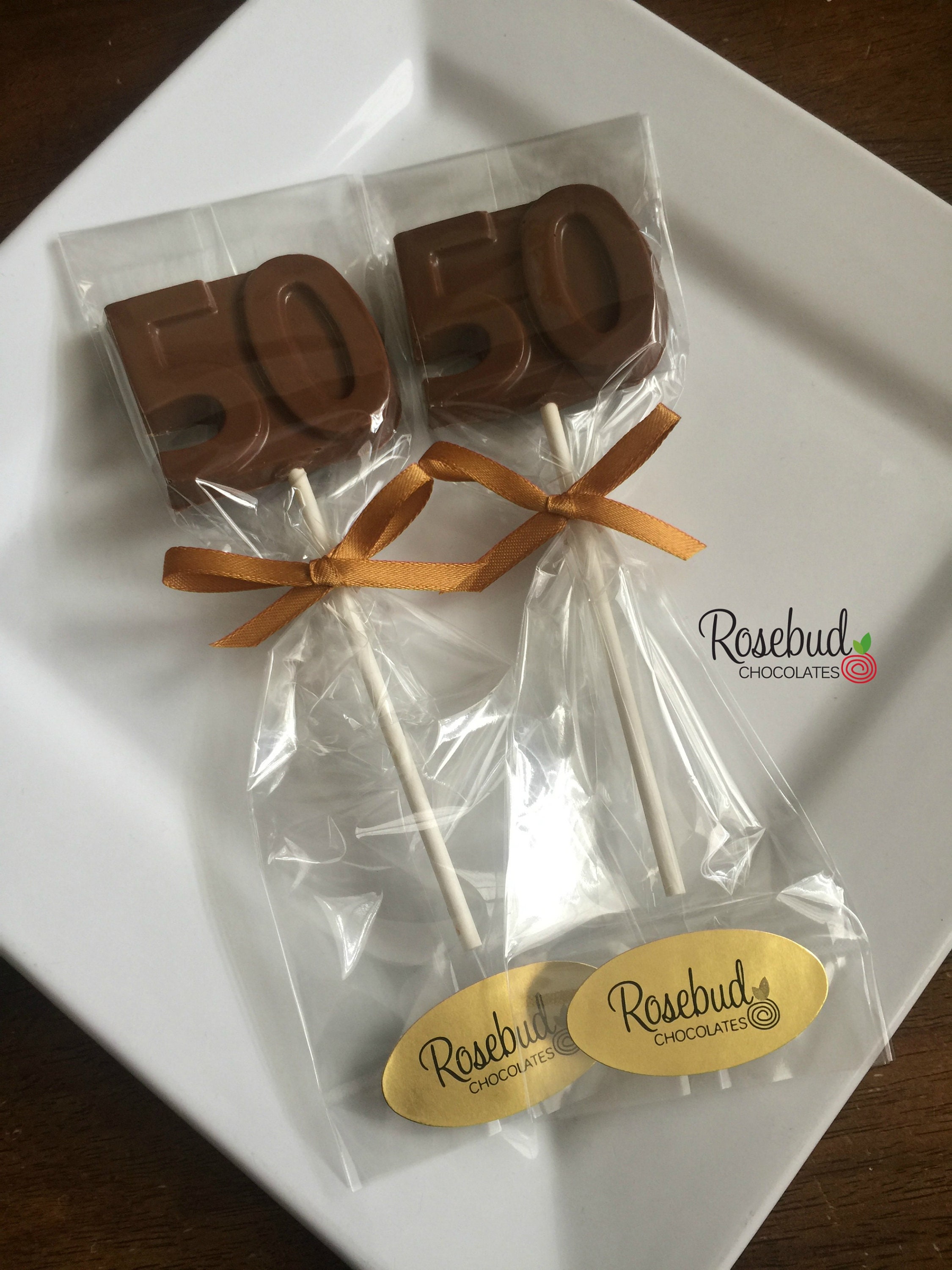 12 NUMBER FIFTY Chocolate Lollipops 50 Birthday Party Candy | Etsy