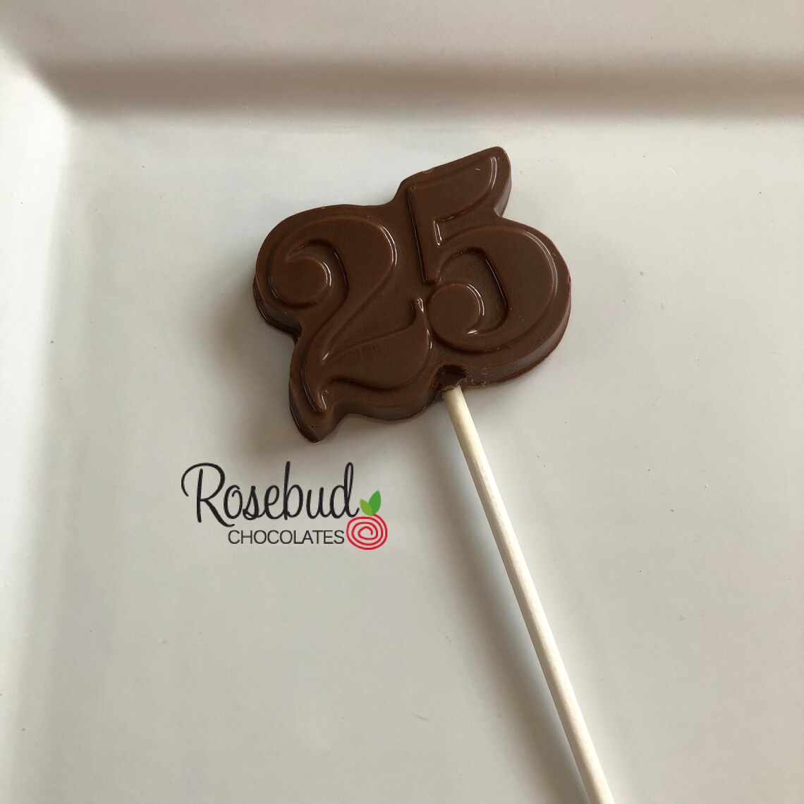 12 NUMBER TWENTY FIVE 25 Chocolate Lollipops 25th Birthday - Etsy